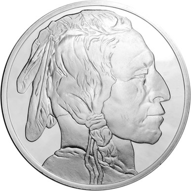 5 oz Highland Mint Silver Round - Buffalo Design .999 Fine [SILVER-Rnd ...