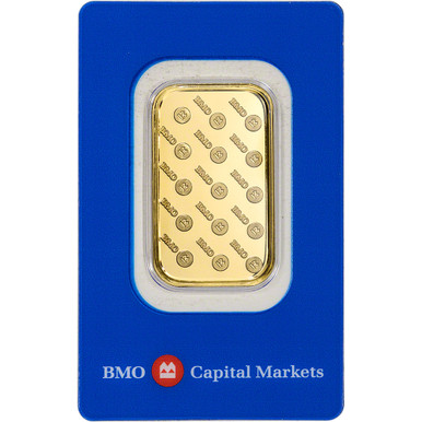 1 oz Gold Bar BMO Bank of Montreal 999.9 Fine in Sealed Assay [GOLD-Bar ...