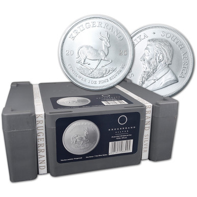 2025 South Africa Silver Krugerrand 1 oz 1 Rand - BU Sealed 500 Coin ...