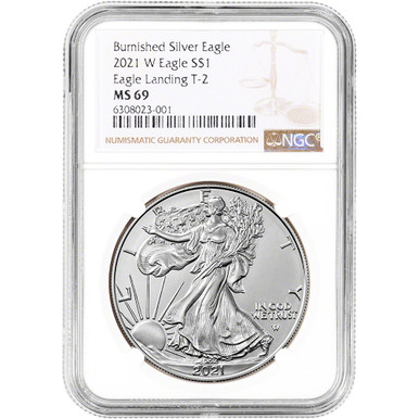 2021 W American Silver Eagle Burnished Type 2 - NGC MS69 [21-W-ASE-T2-N-MS69-NSL] - Liberty Coin