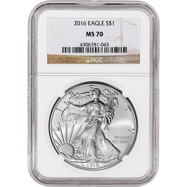 2016 American Silver Eagle - NGC MS70 [16-ASE-N-MS70] - Liberty Coin
