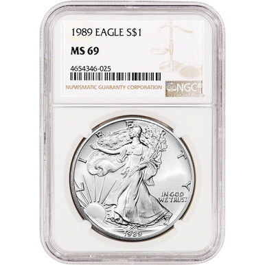 1989 American Silver Eagle - NGC MS69 [89-ASE-N-MS69-NSL] - Liberty Coin
