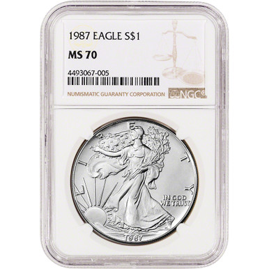 1987 American Silver Eagle - NGC MS70 [87-ASE-N-MS70-NSL] - Liberty Coin