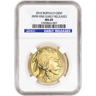 2010 American Gold Buffalo 1 oz $50 - NGC MS69 - Early Releases [10-BUFF-N-MS69-ER] - Liberty Coin