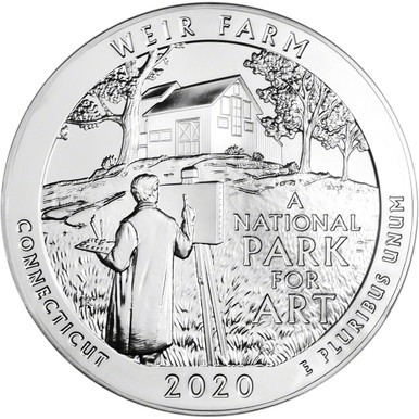 2020 ATB Weir Farm Silver 5 oz 25C - BU [20-ATB-WFM-BU] - Liberty Coin