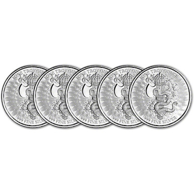 FIVE (5) 1 oz. Cut Saw Mint Silver Round - Unity Design - 999 Fine ...