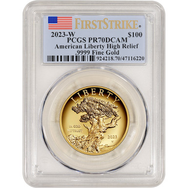 2023 W American Liberty Gold High Relief Proof 1 oz $100 PCGS PR70 ...