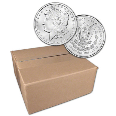 1 oz Silver Round CNT Morgan Design .9999 Fine Sealed Box of 500 ...