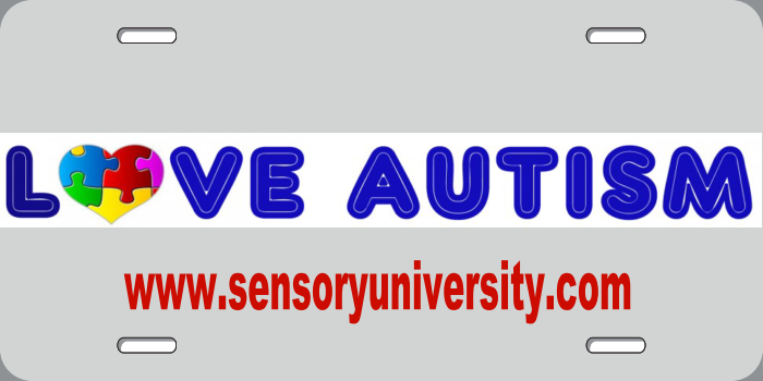 Love Autism License Plate - Sensory University, Inc.