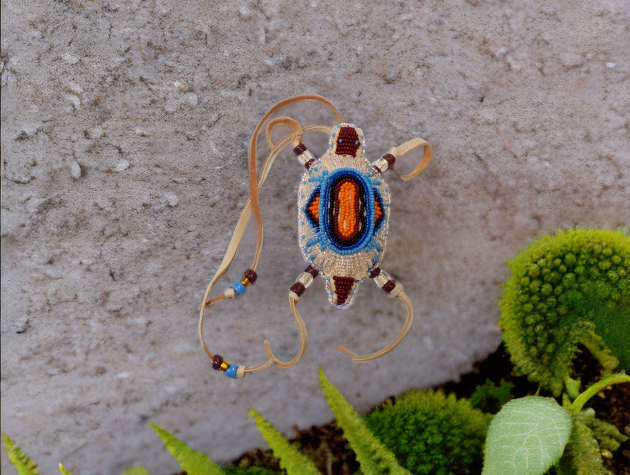 American Indian Beadwork Art | Beaded Turtle Amulets