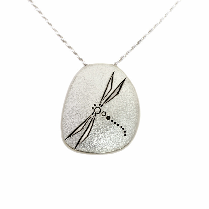 Native American Dragonfly Sterling Silver Pendant | Prairie Edge