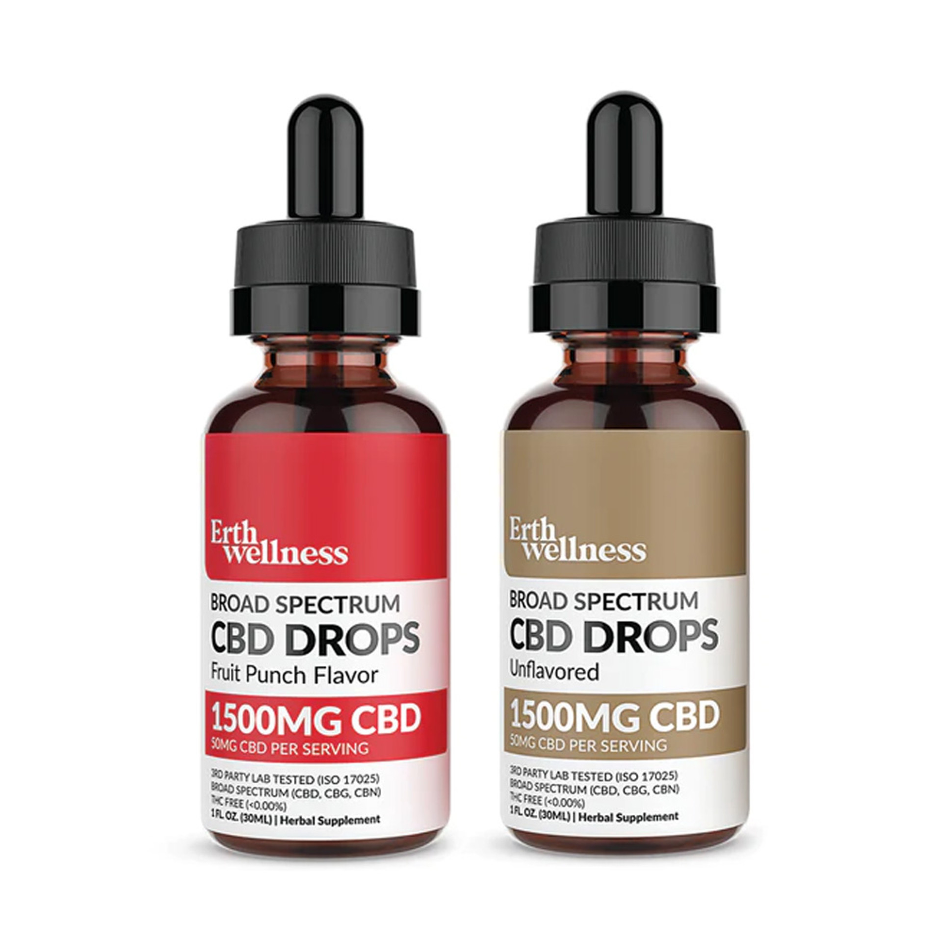 Erth Wellness Broad Spectrum 1500mg Cbd Drops Tincture 30ml