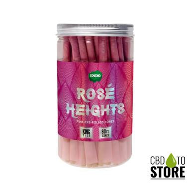 Endo Rose Heights King Size Pink Pre-Rolled Cone Rolling Papers ...