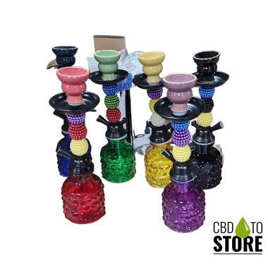 Zebra Smoke Disco 13 Inch Double Hose Hookah