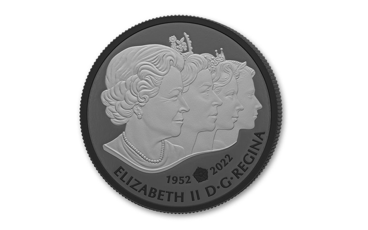 Canada $20 1-oz Silver & Black Rhodium Elizabeth II Royal Cypher Gem ...