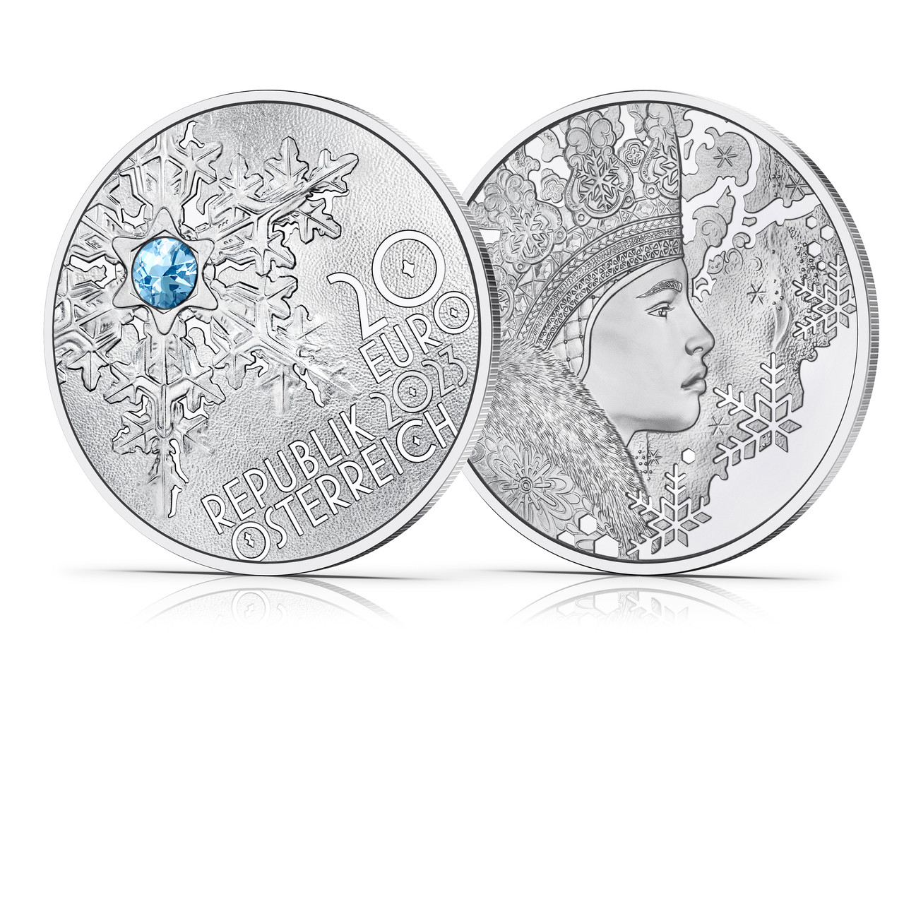 2023 2/3oz Austria The Snowflake - Secrets of Snow - 20 Euro Silver ...