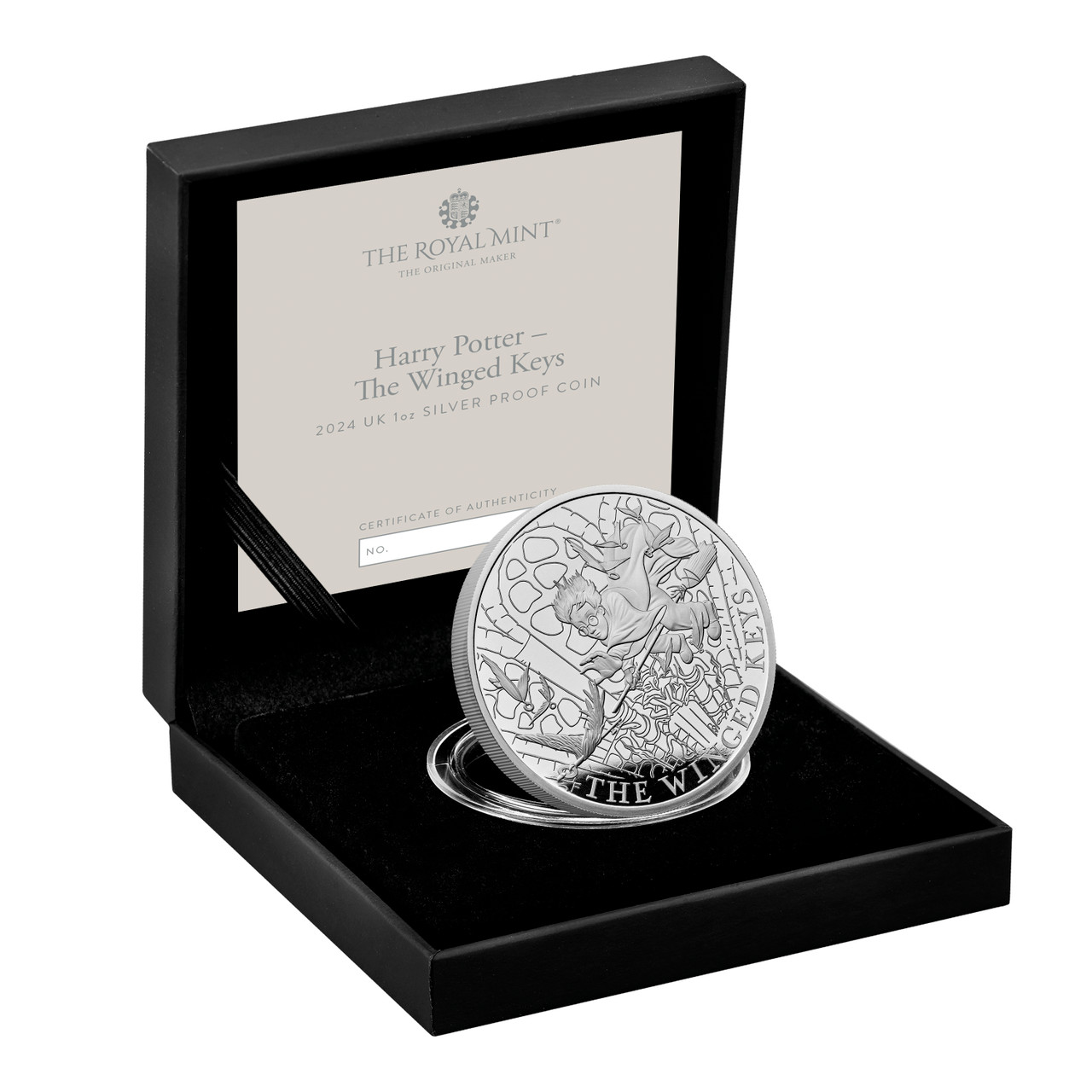 Harry Potter - Winged Keys 2024 UK 1oz Silver Proof Coin - Presented by ...