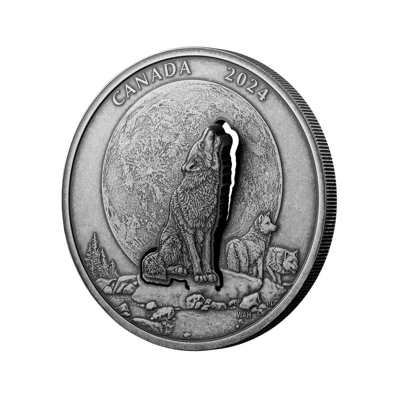 2024 $30 Fine Silver Coin - The Howling Wolf
