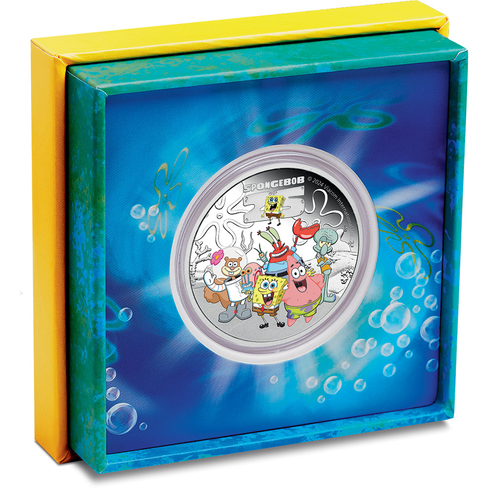 SpongeBob & Friends 2024 1oz Silver Proof Coloured Coin