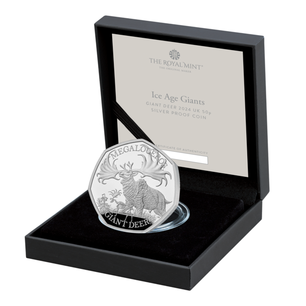 Giant Deer 2024 UK 50p Silver Proof Coin