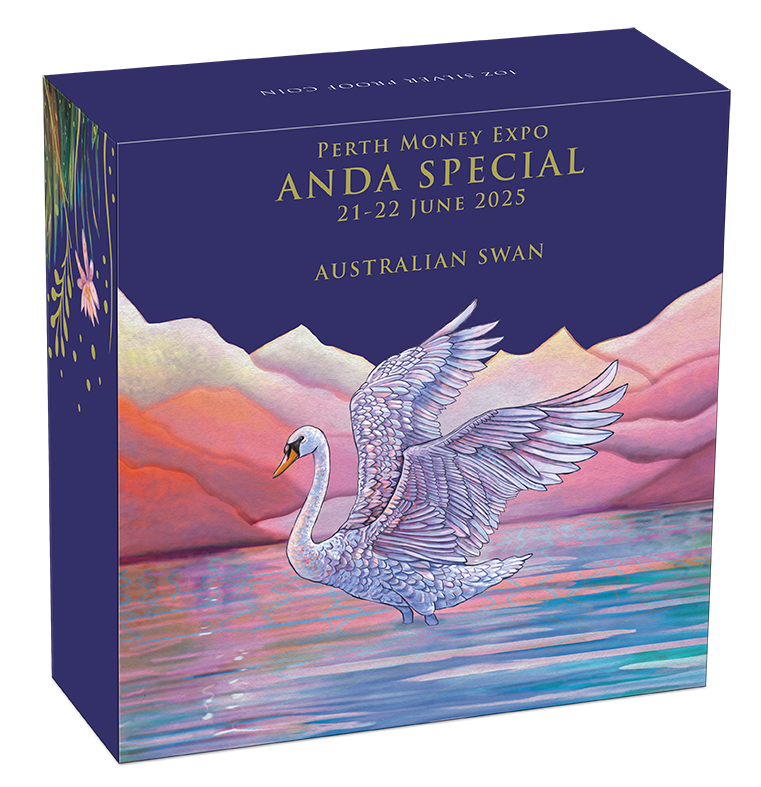 Perth Money Expo ANDA Special - 2025 $1 Australian Swan 1oz Silver ...