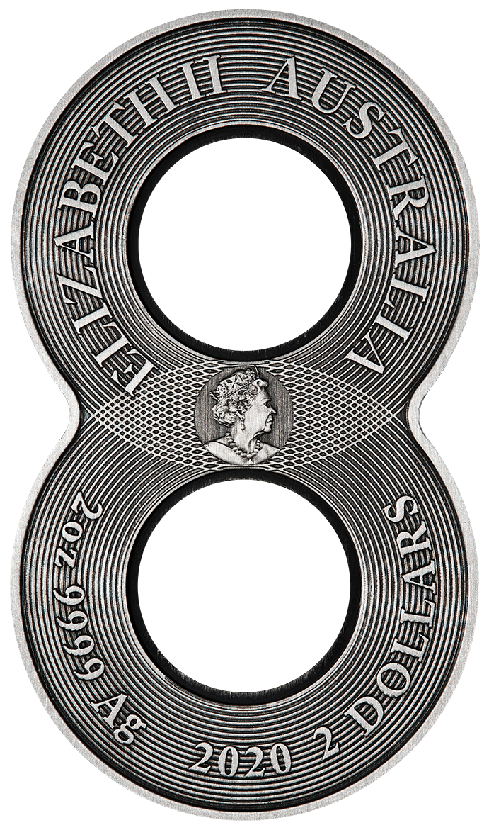 2020 Figure 8 Dragon and Phoenix 2oz Silver Antiqued Coin - Presented ...