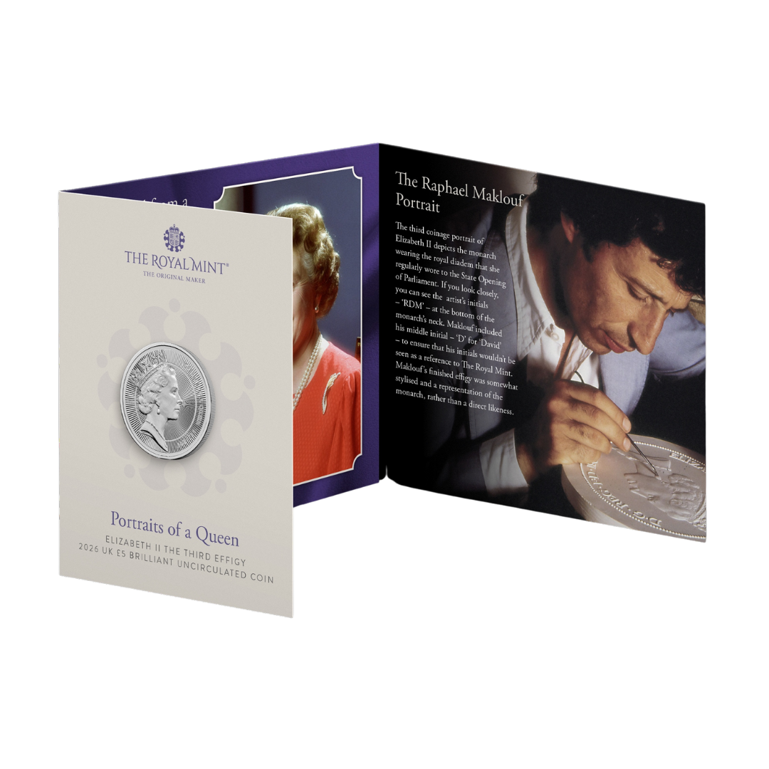 Portraits of a Queen - Elizabeth II The Third Effigy 2026 UK £5 ...