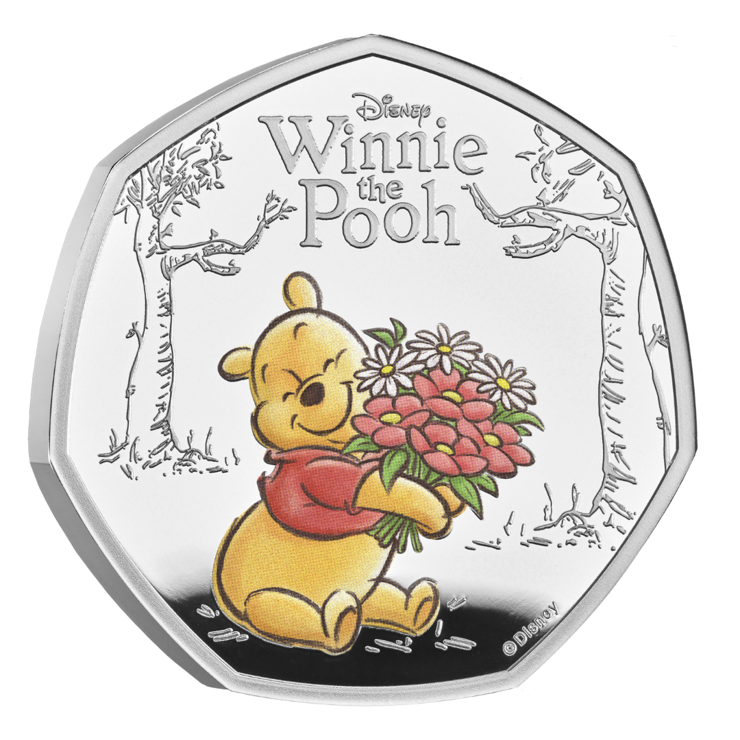 100 Years of Winnie the Pooh - Kindness 2026 UK 50p Silver Proof Colour ...