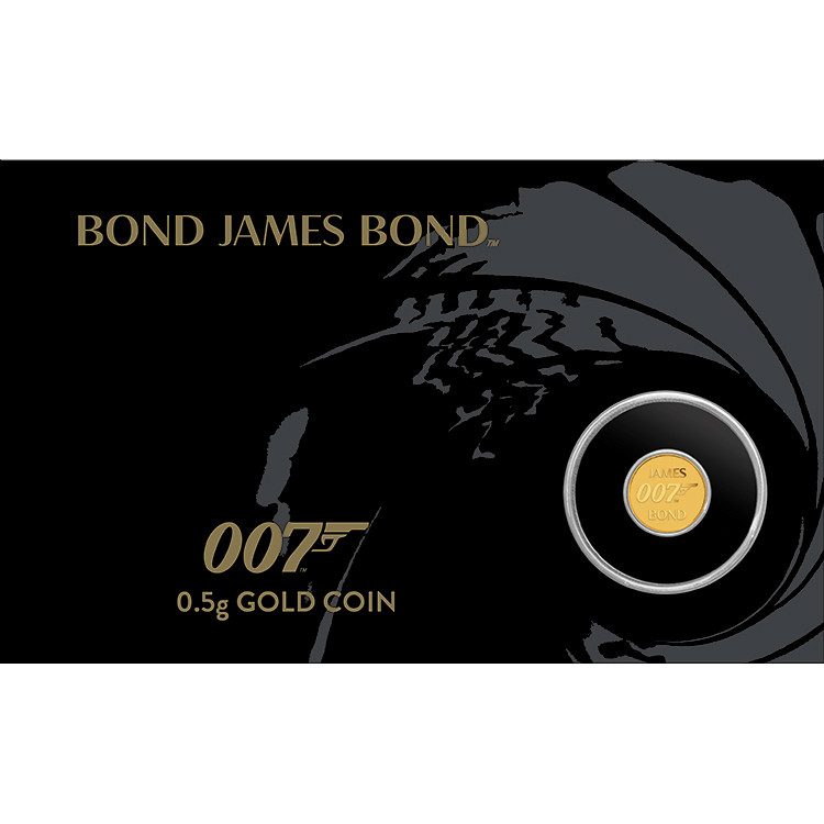 007 James Bond 2020 0.5g Gold Coin in Card - Presented by The Coin Company