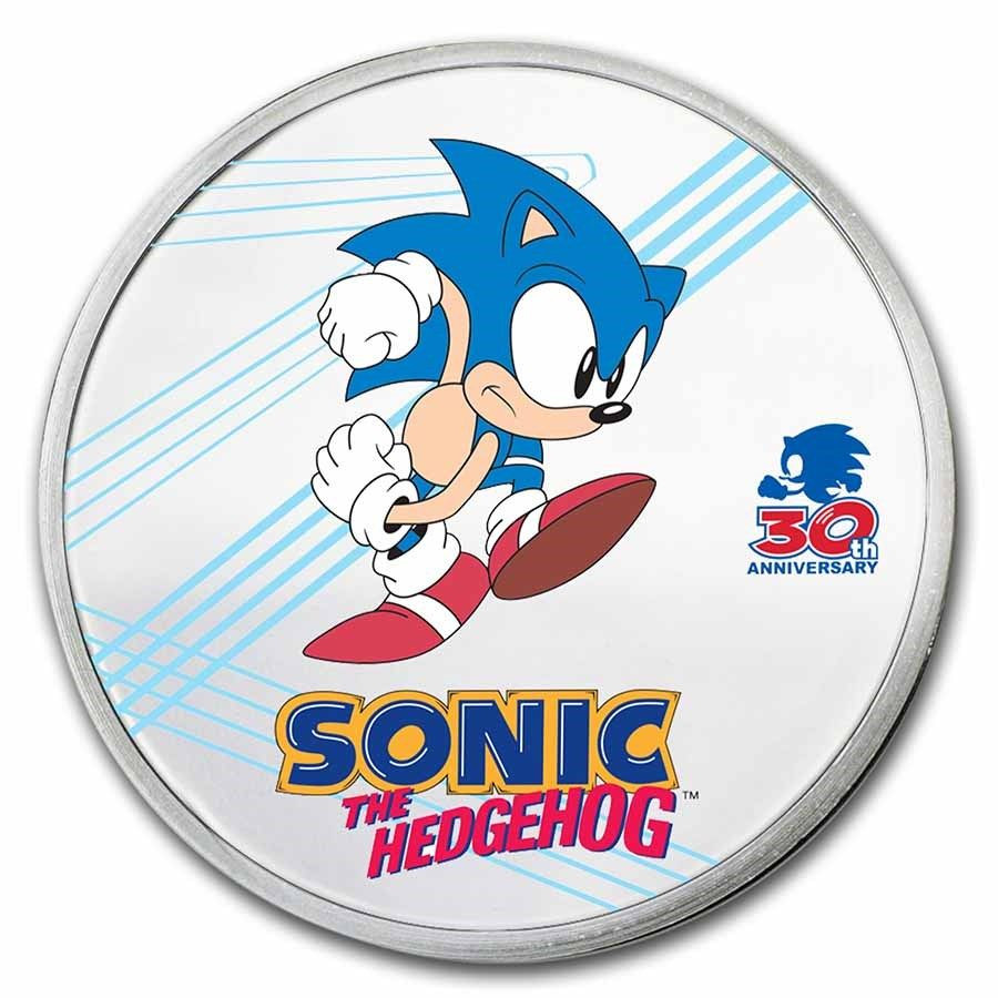 2021 1 oz Niue Sonic the Hedgehog 30th Anniversary - Sonic 999 Silver ...