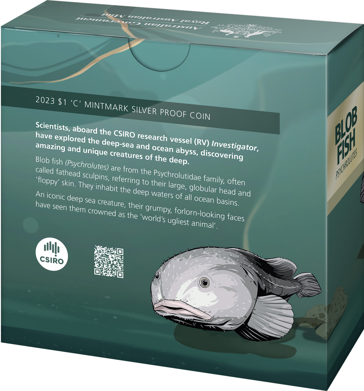 Creatures of the Deep 2023 $1 Fine Silver ‘C’ Mintmark Proof Coin ...