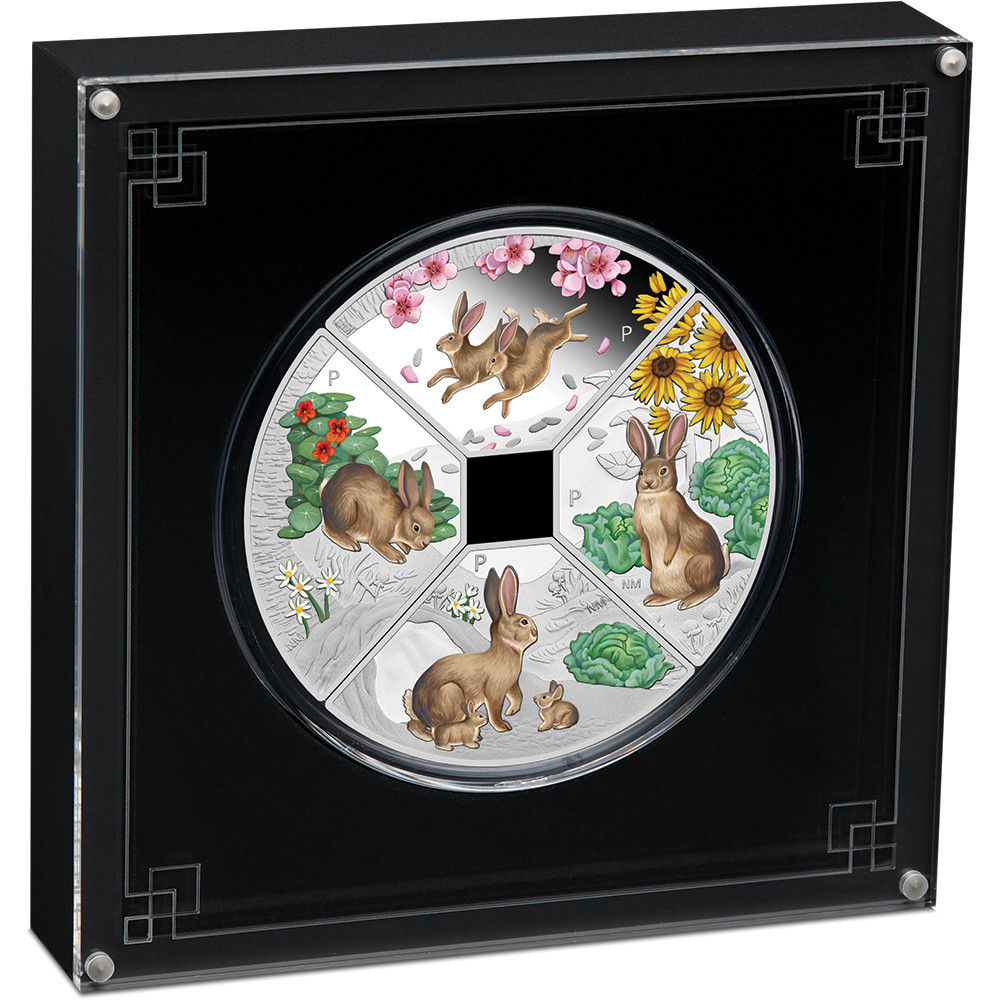 Year of the Rabbit Quadrant 2023 1oz Silver Proof Four - Coin Set ...