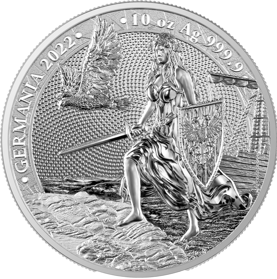2022 Germania 10oz Silver BU - Presented by The Coin Company