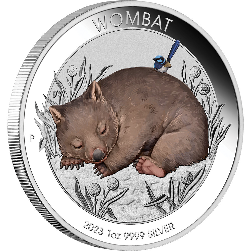 Wombat 2023 1oz Silver Coloured Coin in Card - Presented by The Coin ...