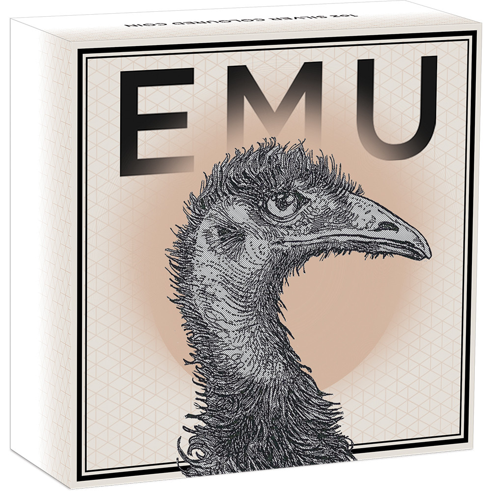 Australian Emu 2023 1oz Silver Coloured Coin - Presented by The Coin ...