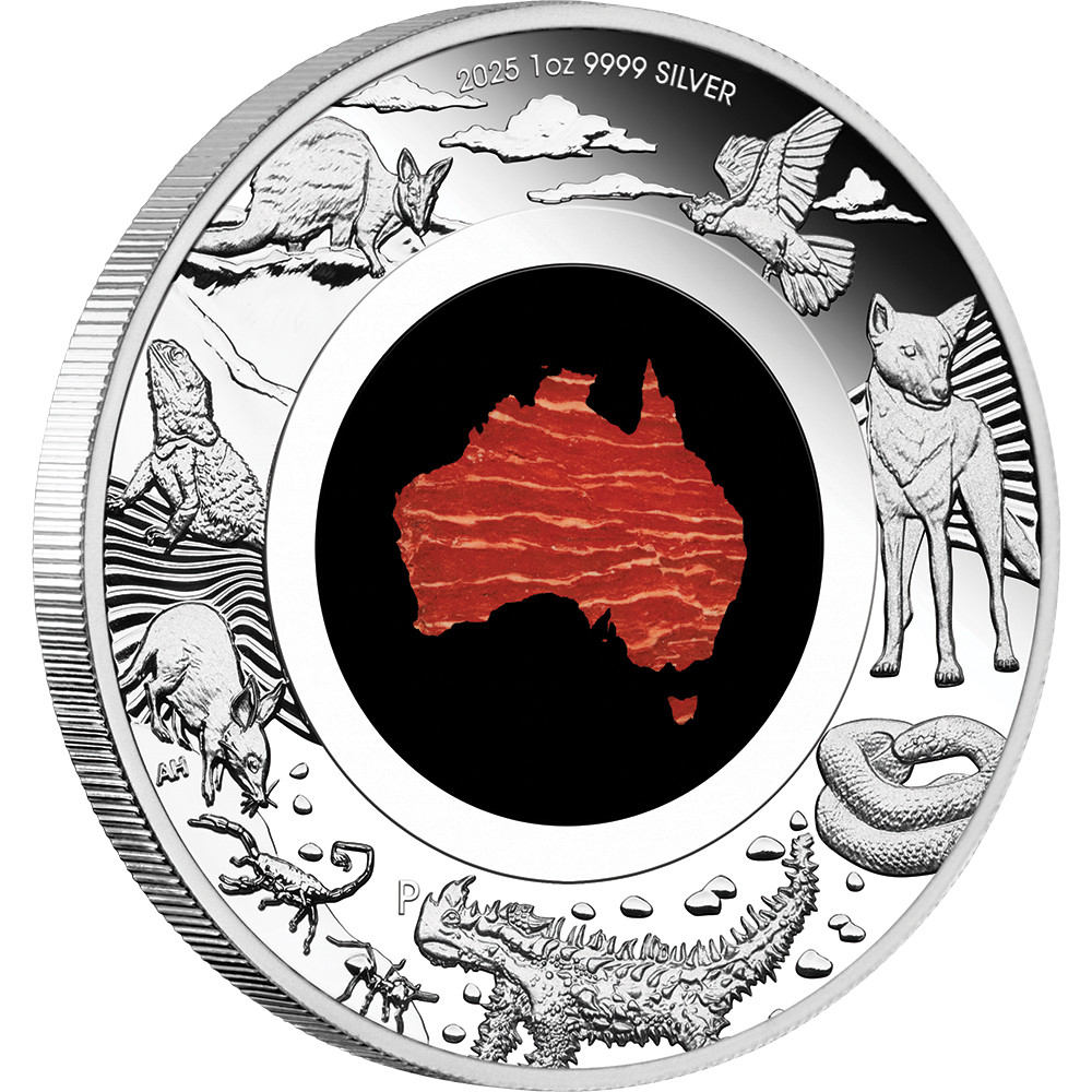 Great Southern Land 2025 1oz Silver Proof Snakeskin Jasper Coin