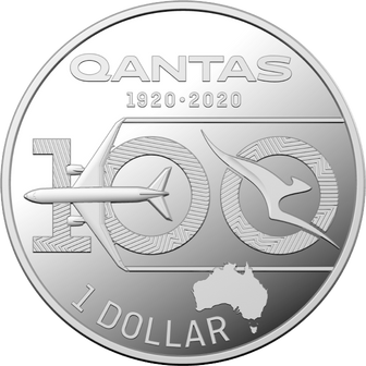 Qantas turns 100 years old! 2020 $1 Qantas Centenary 1/2oz Silver Proof ...
