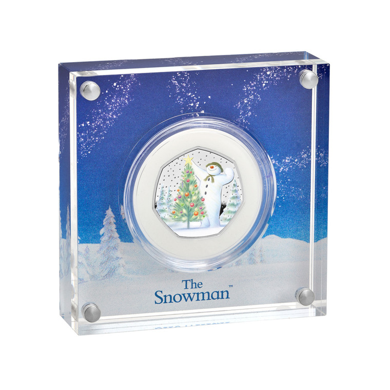 The Snowman 2024 UK 50p Silver Proof Colour Coin