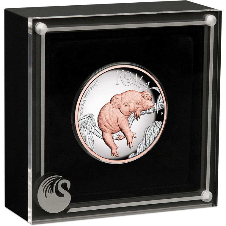 Australian Koala 2022 5oz Silver Proof High Relief Gilded Coin ...