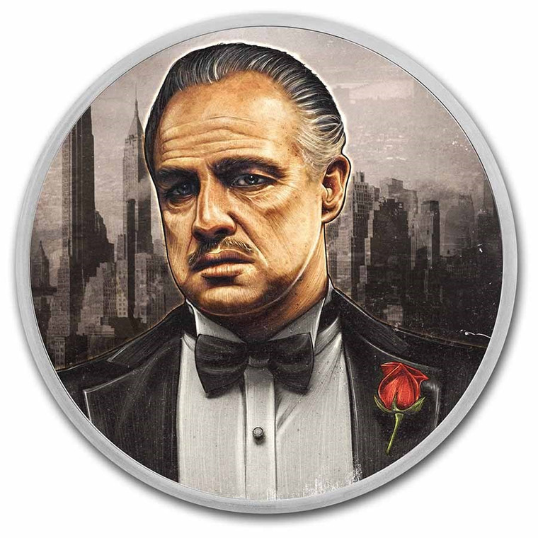 2022 Niue Colorized 1 oz Ag $2 Godfather 50th Anniversary Silver Coin ...