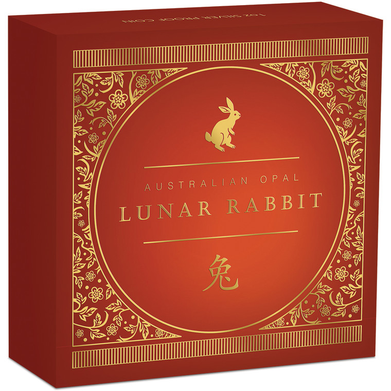 Australian Opal Lunar Series 2023 Year of the Rabbit 1oz Silver Proof ...