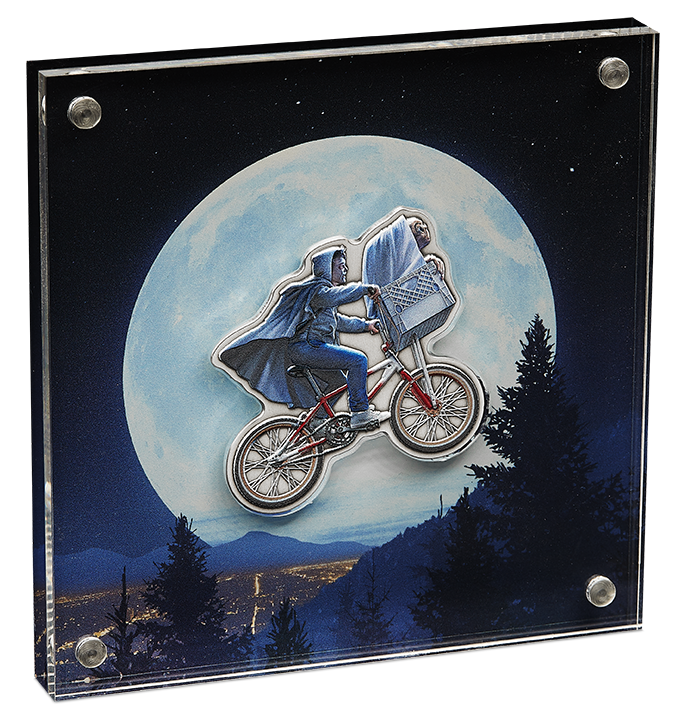 New! The Extra-Terrestrial 2oz Silver Bicycle Shaped Coin - The Coin Company