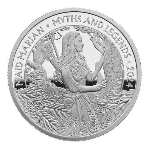 Myths and Legends Maid Marian 2024 UK 1oz Silver Proof Coin - Presented ...