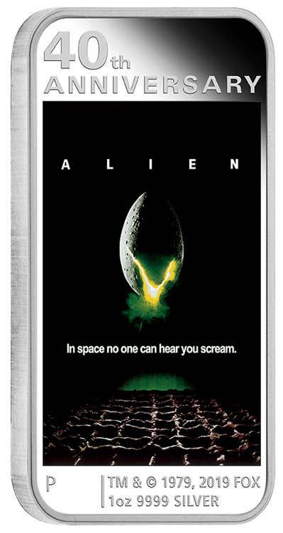 2019 Alien 40th Anniversary 1oz Silver Proof Coin - Presented by The ...