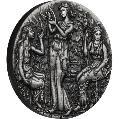 Fate - The Moirai 2025 2oz Silver Antiqued High Relief Coin