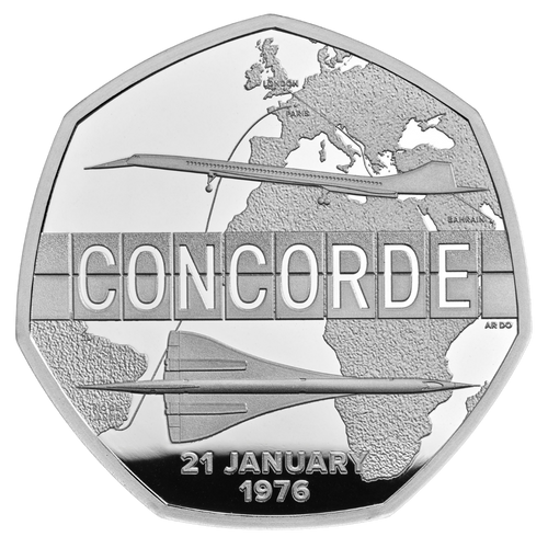 Concorde 2026 UK 50p Silver Piedfort Proof Coin