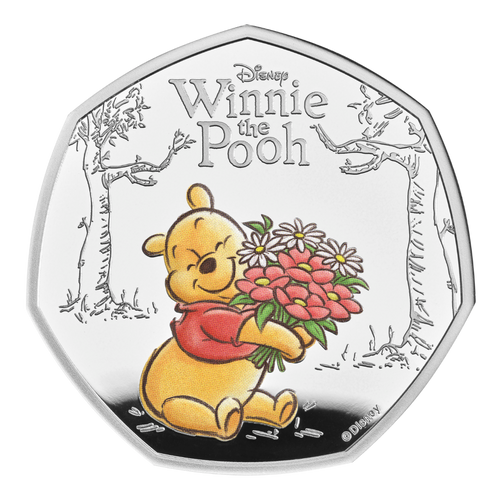 100 Years of Winnie the Pooh - Kindness 2026 UK 50p Silver Proof Colour ...