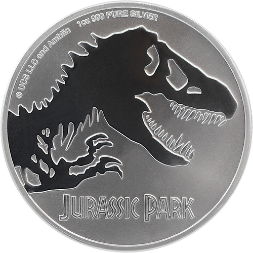 2020 1oz Jurassic Park .999 Silver Bullion Coin - Presented by The Coin ...