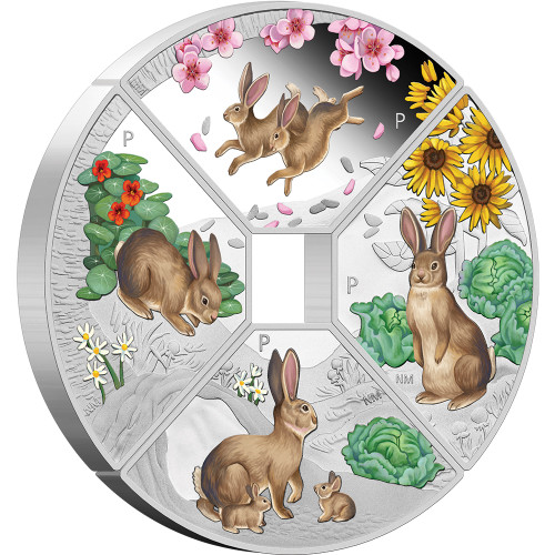 Year of the Rabbit Quadrant 2023 1oz Silver Proof Four - Coin Set ...