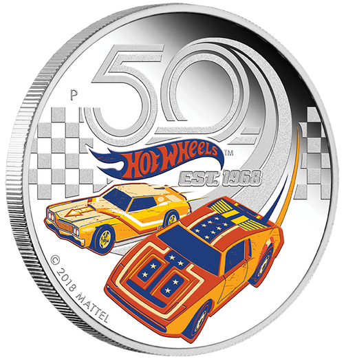 2018 50 Years of Hot Wheels - 1oz Silver Proof Coin - Presented by The ...
